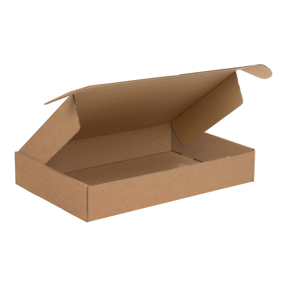 Lavex 17 1/8" x 11 1/8" x 3" Kraft Deluxe Corrugated Mailer with Front ...