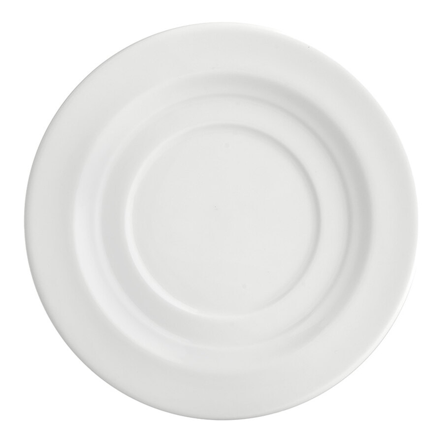 Arcoroc Candour 6 1/2" Round White Porcelain Double Well Saucer by Arc ...