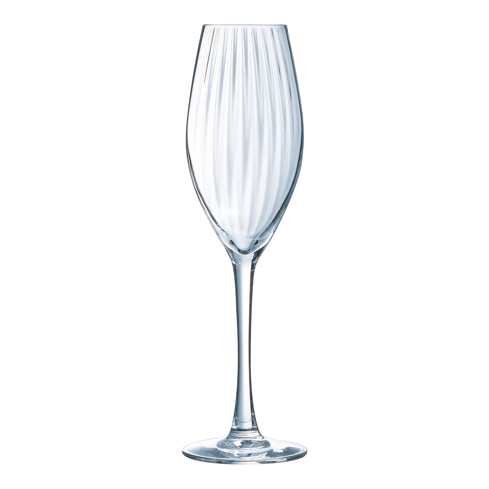 Arcoroc Serena 7 oz. Rim Tempered Flute Glass by Arc Cardinal - 12/Case