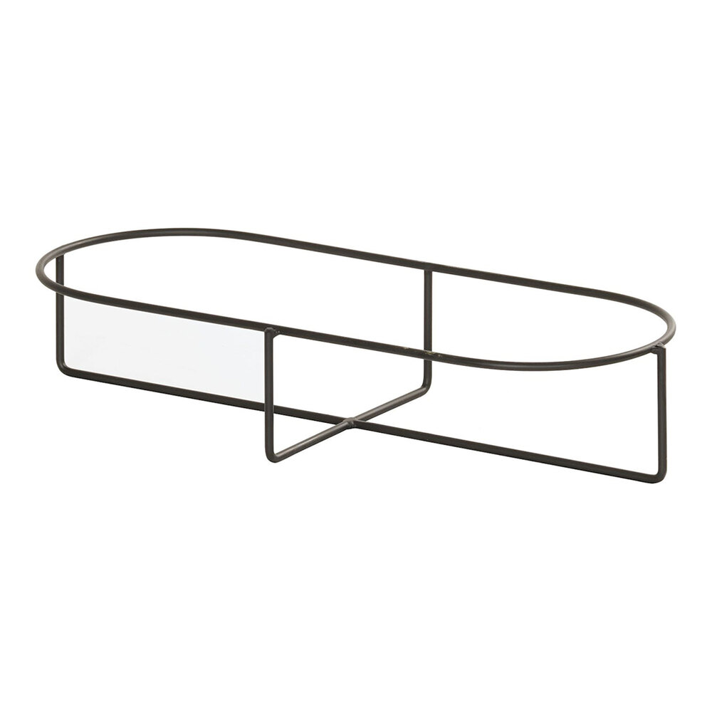 Cal-Mil Madison 20 1/2" x 8 1/4" x 4" Black Oval Wire Riser for Hudson ...