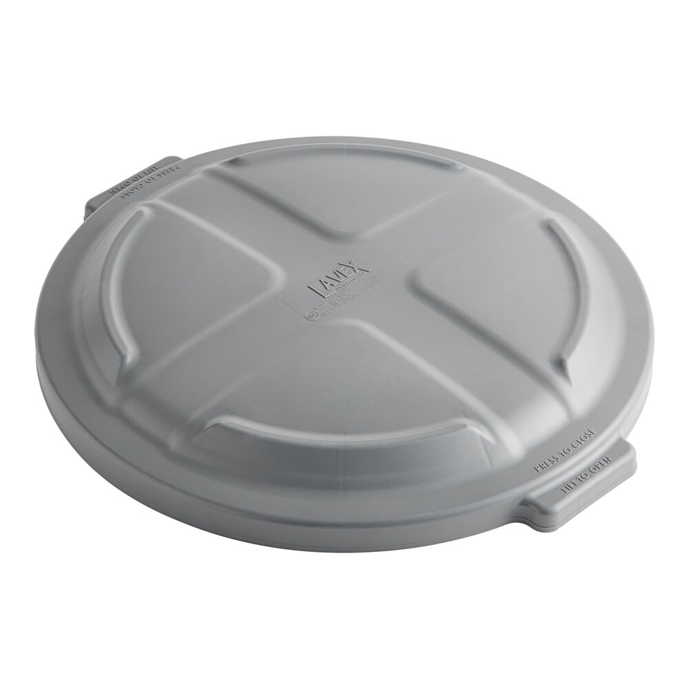 Lavex 32 Gallon Gray Round Dome Trash Can Lid