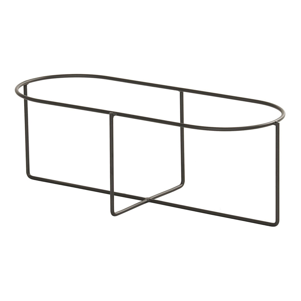 Cal-Mil Madison 20 1/2" x 8 1/4" x 7" Black Oval Wire Riser for Hudson ...