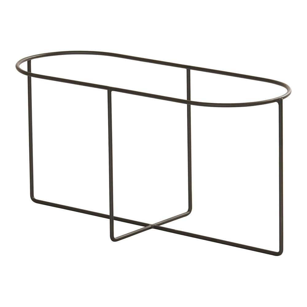 Cal-Mil Madison 20 1/2" x 8 1/4" x 10" Black Oval Wire Riser for Hudson ...