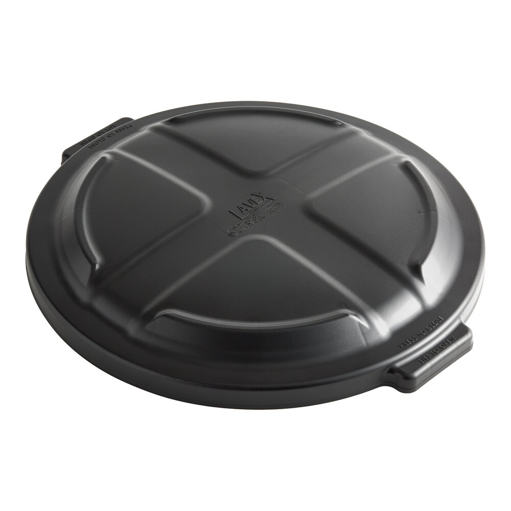Lavex 32 Gallon Black Round Dome Trash Can Lid