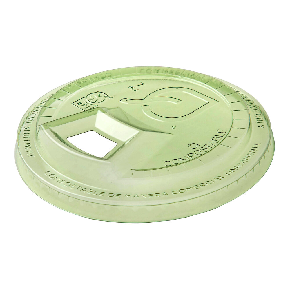 Eco-Products Veridian GreenStripe 9-24 oz. Green PLA Plastic ...