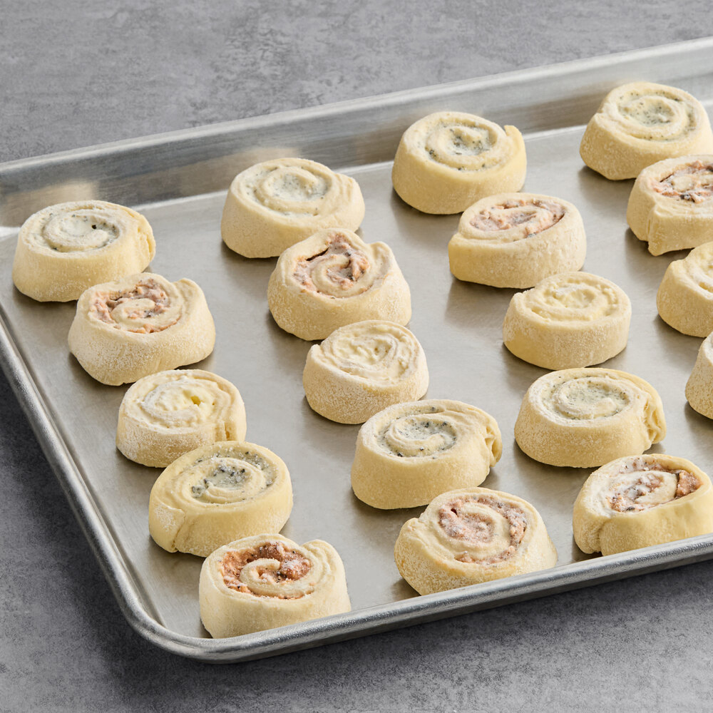 Bridor Ready-to-Bake Assorted Mini Savory Pastry Swirls 1.1 oz. - 225/Case