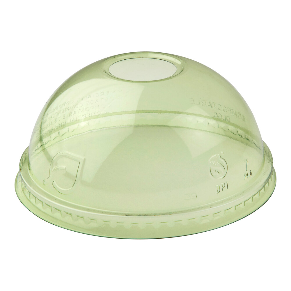 Eco-Products Veridian GreenStripe 9-24 oz. Green PLA Plastic ...