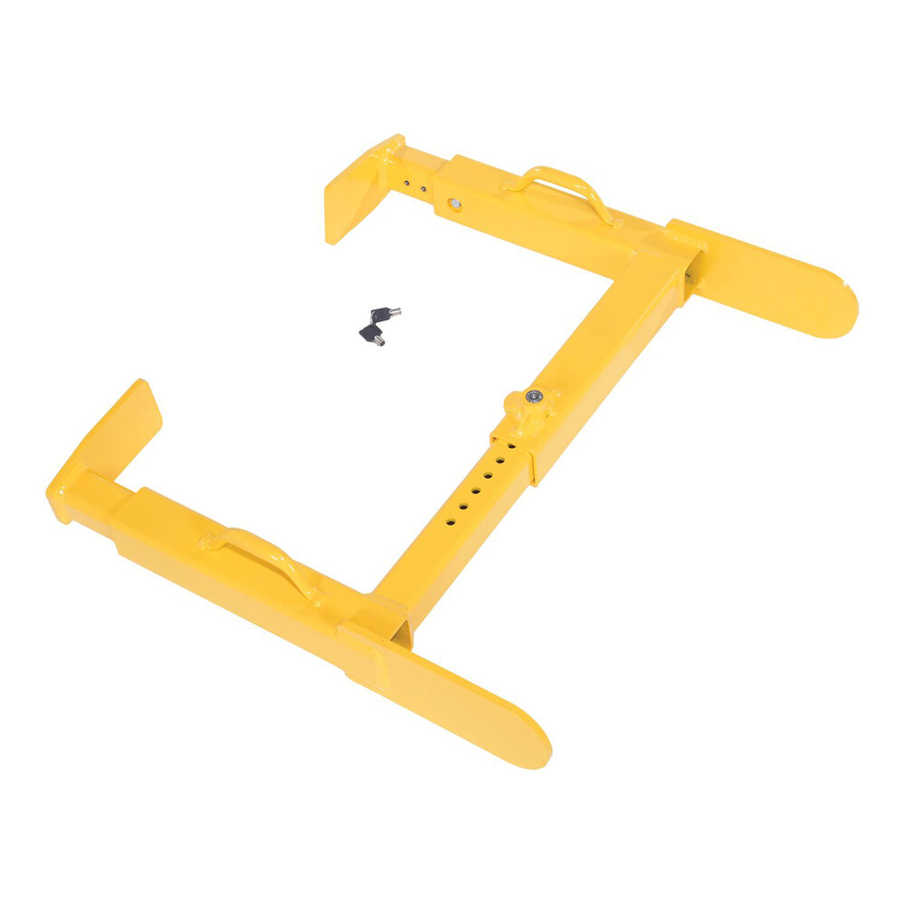 Vestil 9"-13" x 7 7/16"-11 7/16" Yellow Steel Adjustable Trailer Wheel ...