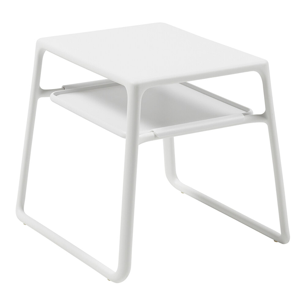 Nardi Pop Bianco Resin Side Table with Tray