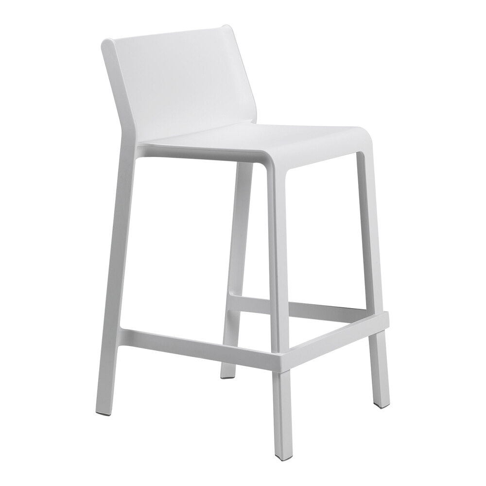 Nardi Trill Bianco Resin Stackable Outdoor Counter Height Bar Stool