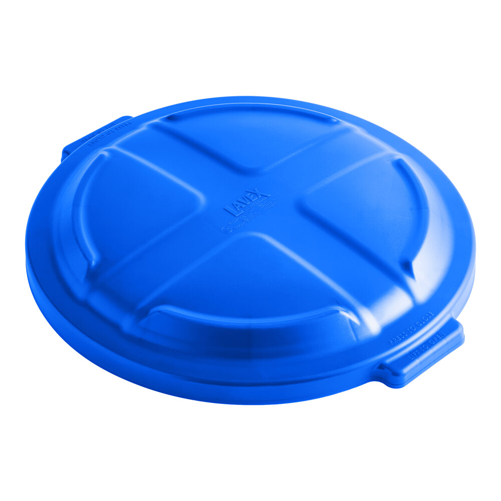 Lavex 32 Gallon Blue Round Dome Trash Can Lid