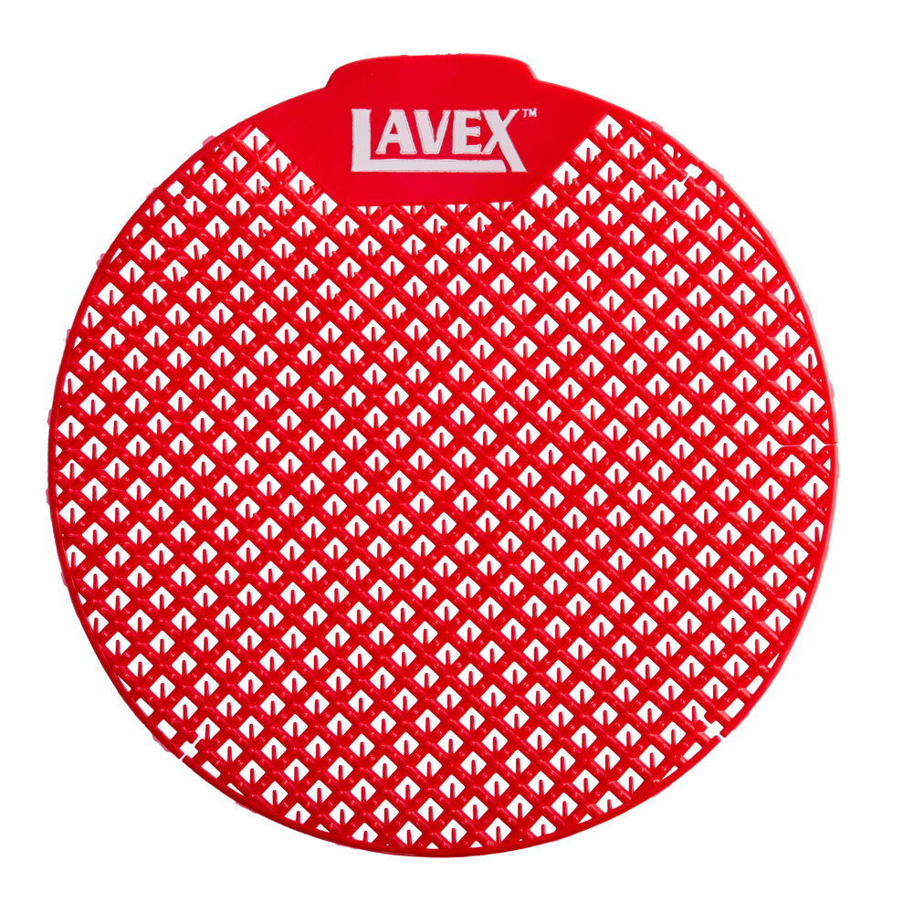 Lavex Cherry Scent 2-Sided Vinyl Deodorizing Urinal Screen - 12/Case