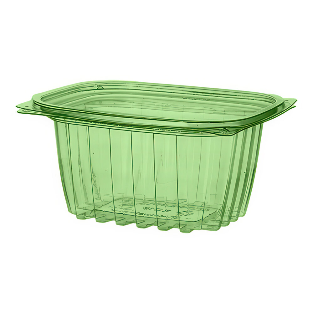 Eco-Products Veridian 16 oz. Compostable Rectangular Green PLA Plastic ...