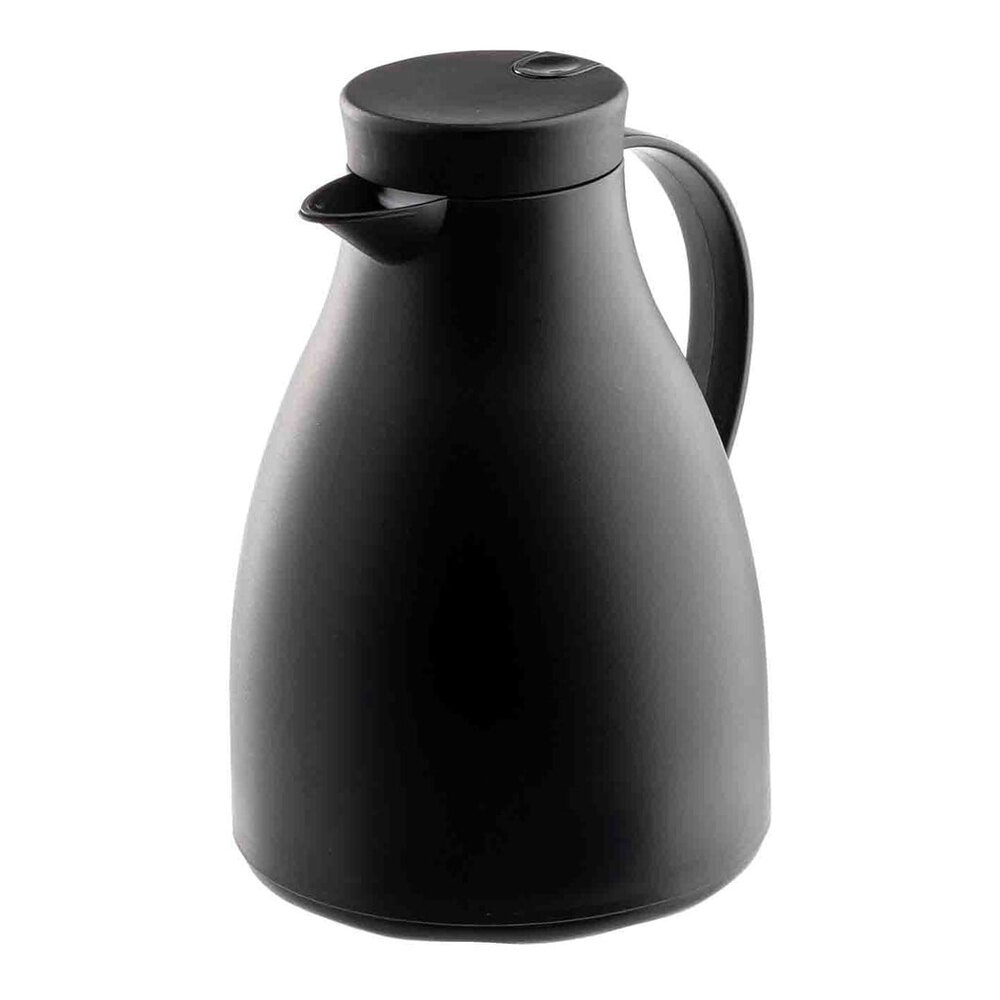 TableCraft 50 oz. Black Plastic Coffee Carafe with Glass Liner 12667 ...