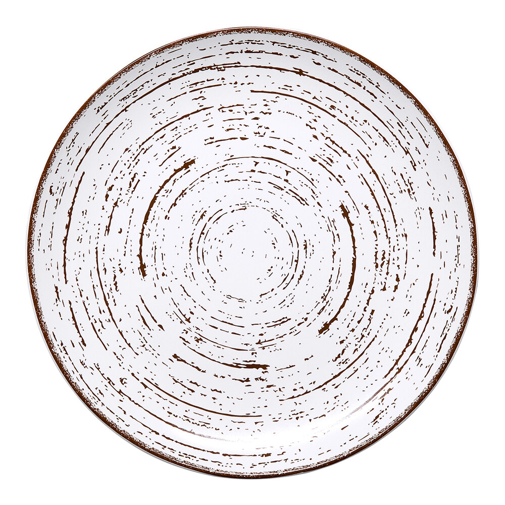 Ariane Tornado 7" Matte White Round Rimless Coupe Porcelain Plate - 12/Case