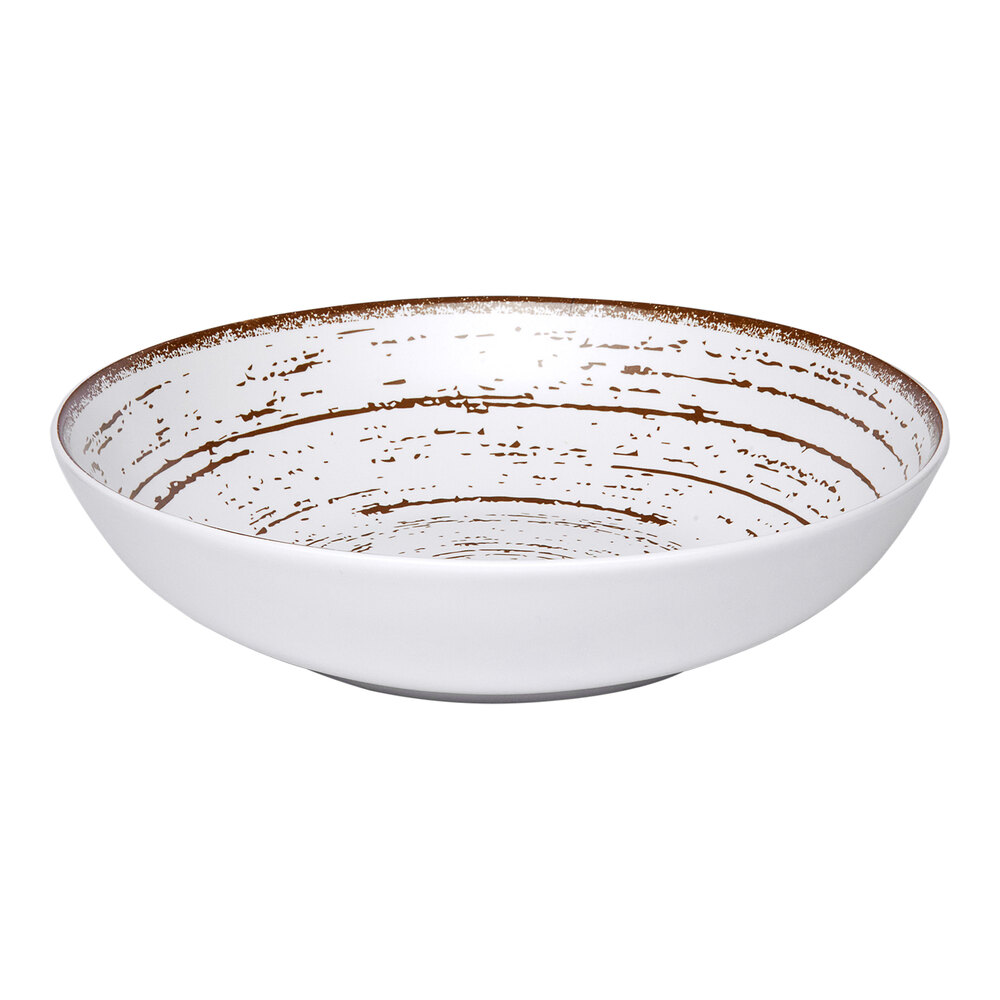 Ariane Tornado 8 1/4" Matte White Round Deep Coupe Porcelain Plate - 6/Case