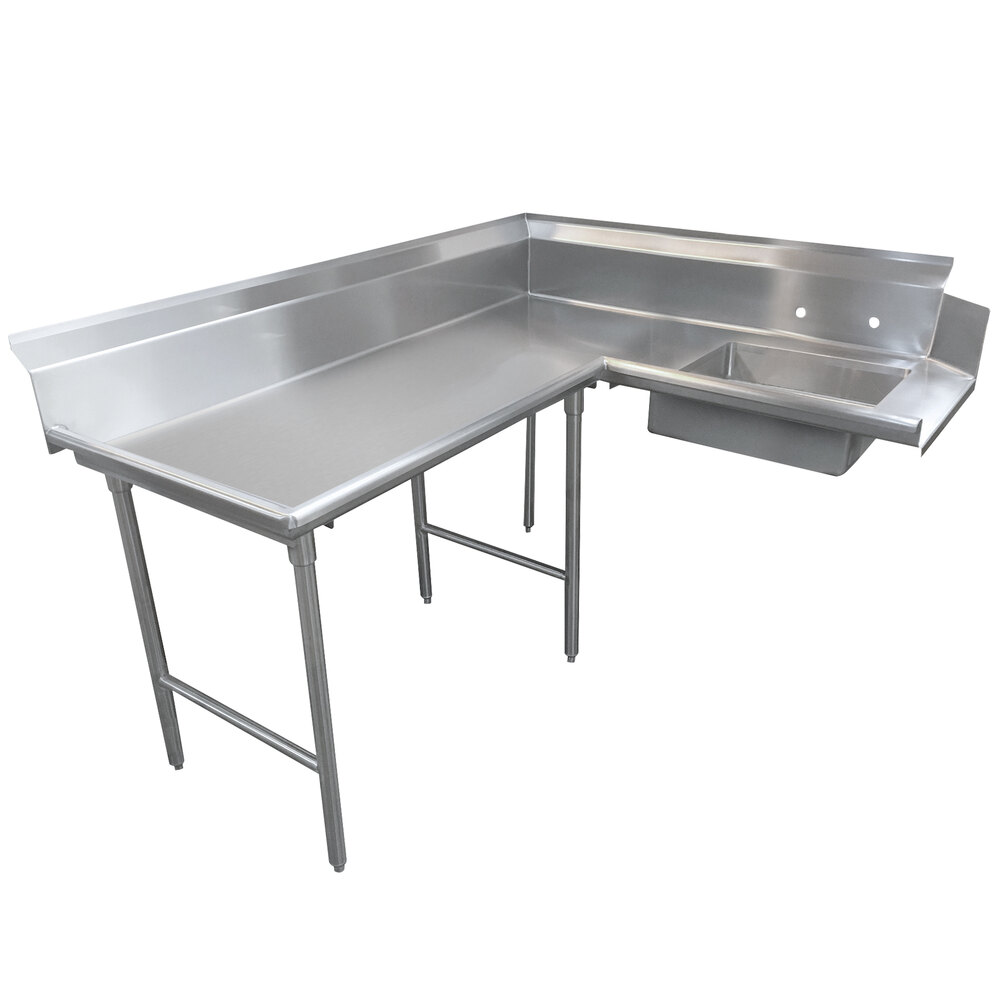Advance Tabco DTS-K70-60 5' Standard Stainless Steel Soil L-Shape ...