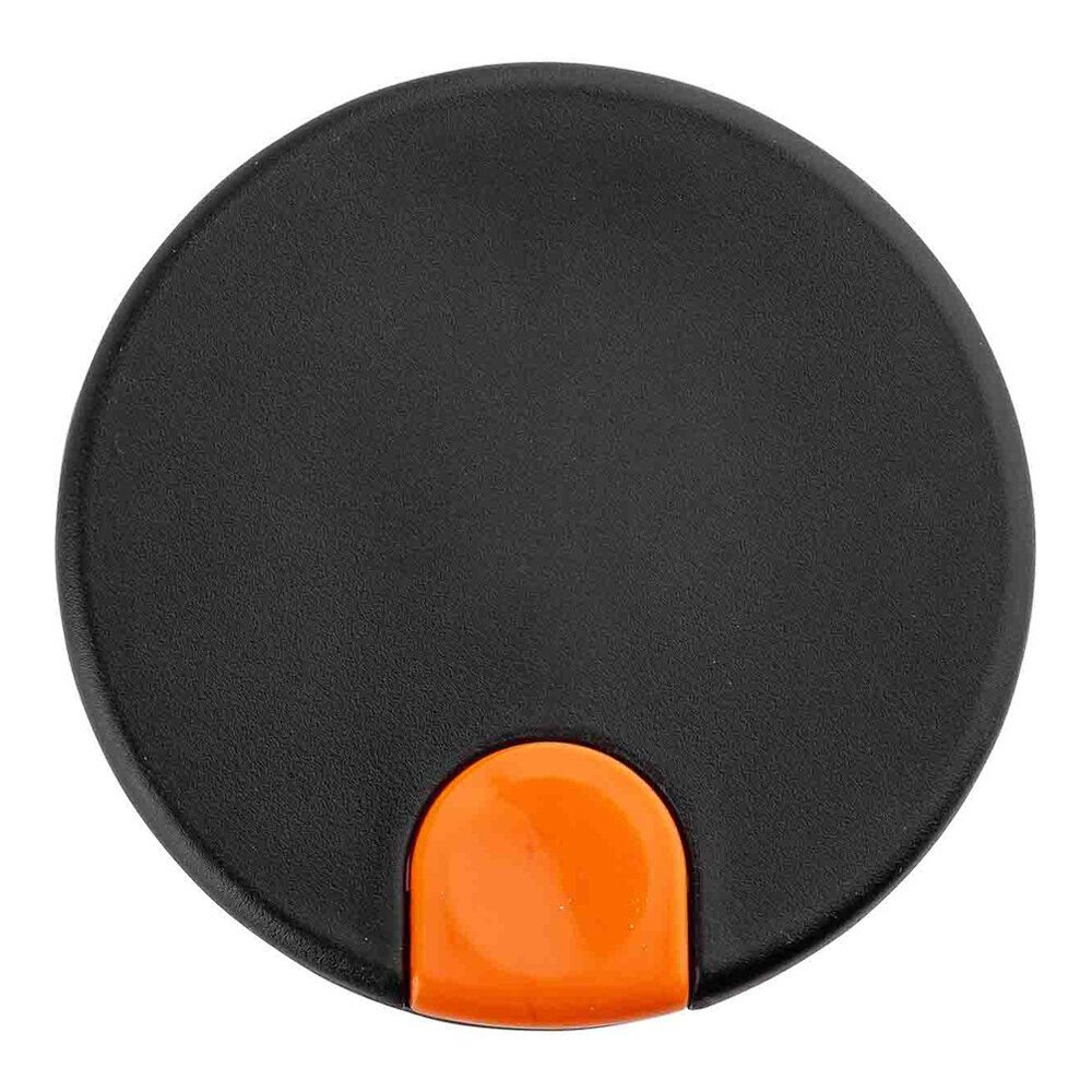 TableCraft 12671 Black Plastic Lid with Orange / Decaf Thumb Press for ...