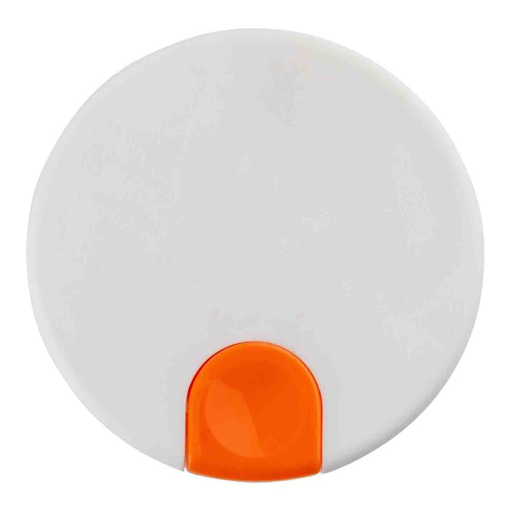 TableCraft 12669 White Plastic Lid with Orange / Decaf Thumb Press for ...