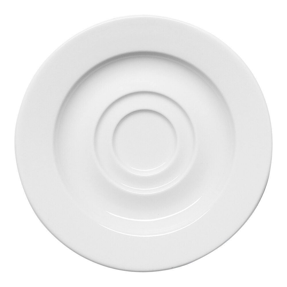 Ariane Prime 5 1/8" Warm White Round Wide Rim Porcelain Espresso Cup ...