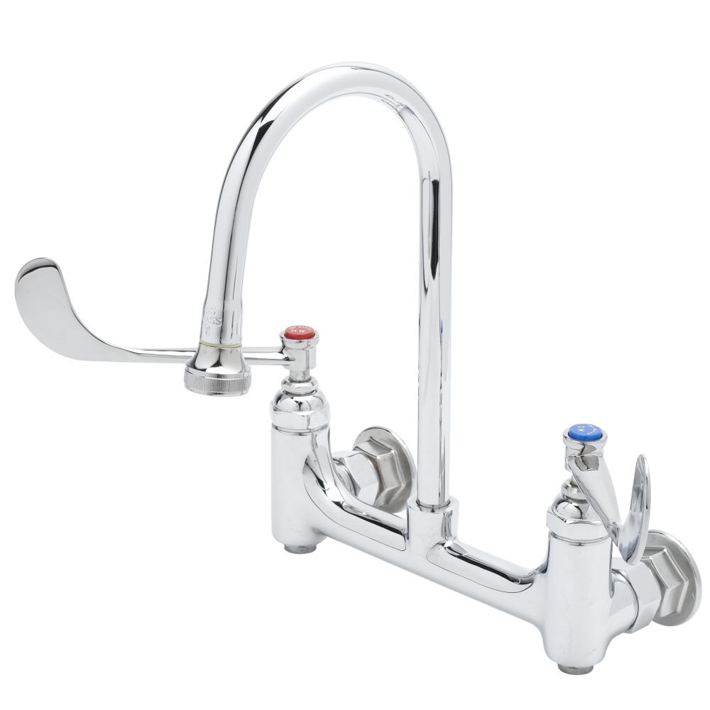 T&S B-0353 Wall Mounted Surgical Sink Faucet with 8" Adjustable Centers ...