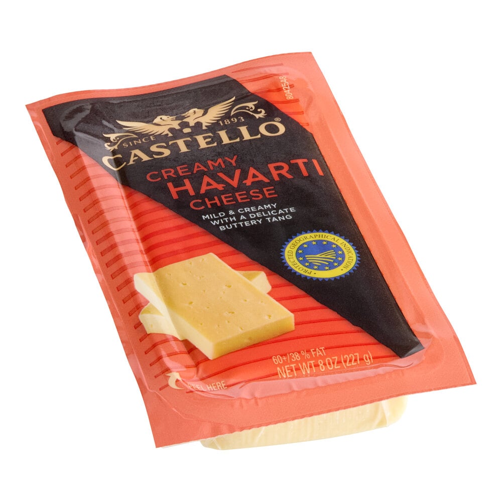 Castello Creamy Havarti Cheese Block 8 oz. - 12/Case