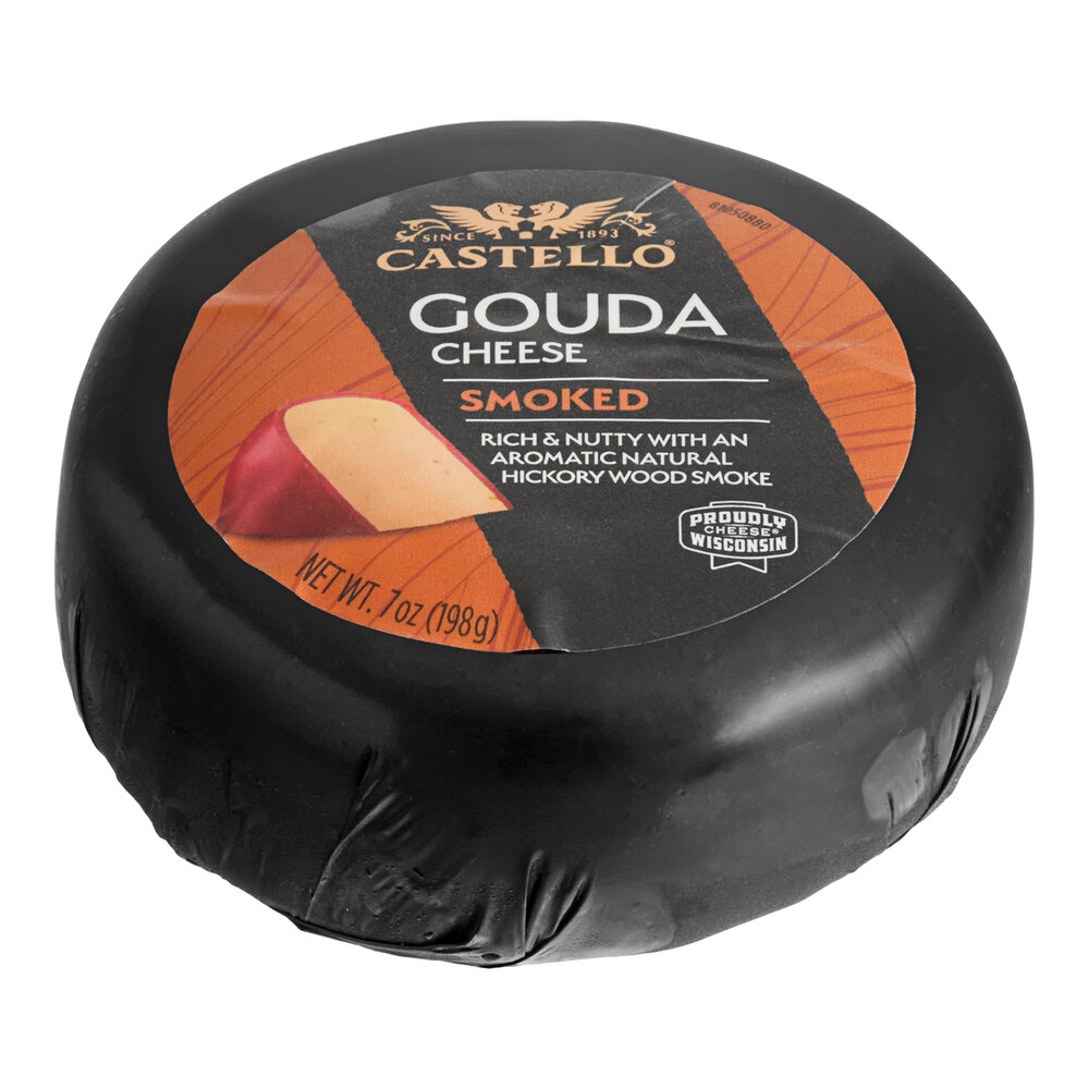 Castello Smoked Gouda Cheese Wheel 7 oz. - 12/Case
