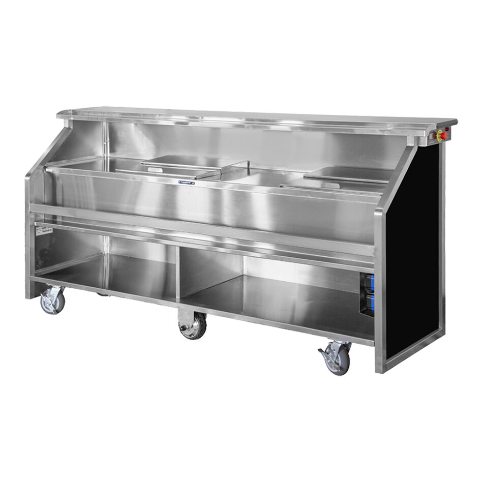 Lakeside 173671B 95" Black Laminate / Stainless Steel Electric Portable ...