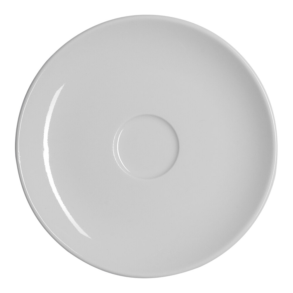 Ariane Vital Coupe 6 5/16" Warm White Round Porcelain Rimless Coupe ...