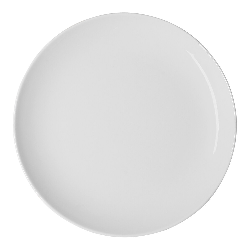 Ariane Vital Coupe 7" Warm White Round Porcelain Rimless Coupe Plate ...
