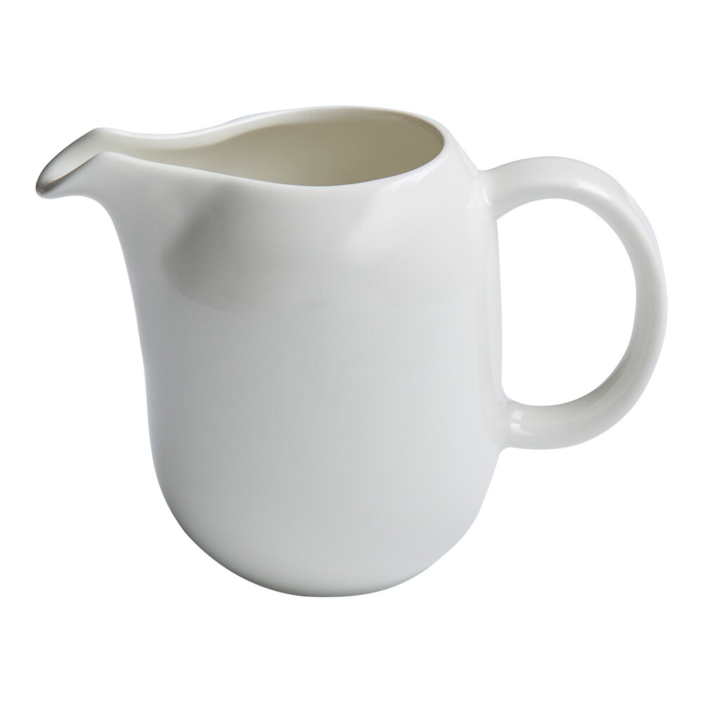 Ariane Vital Coupe 8.44 oz. Warm White Porcelain Creamer with Handle ...