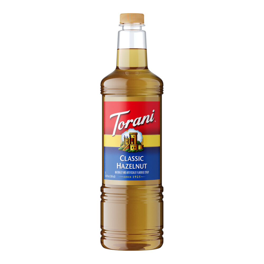 Torani Classic Hazelnut Flavoring Syrup Plastic Bottle 1 Liter