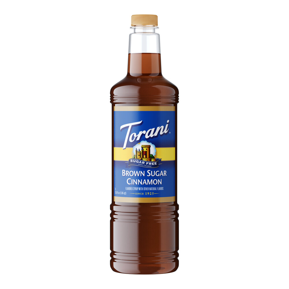 Torani Sugar-Free Brown Sugar Cinnamon Flavoring Syrup Plastic Bottle 1 ...