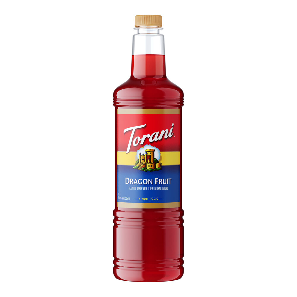 Torani Dragon Fruit Flavoring / Fruit Syrup Plastic Bottle 1 Liter