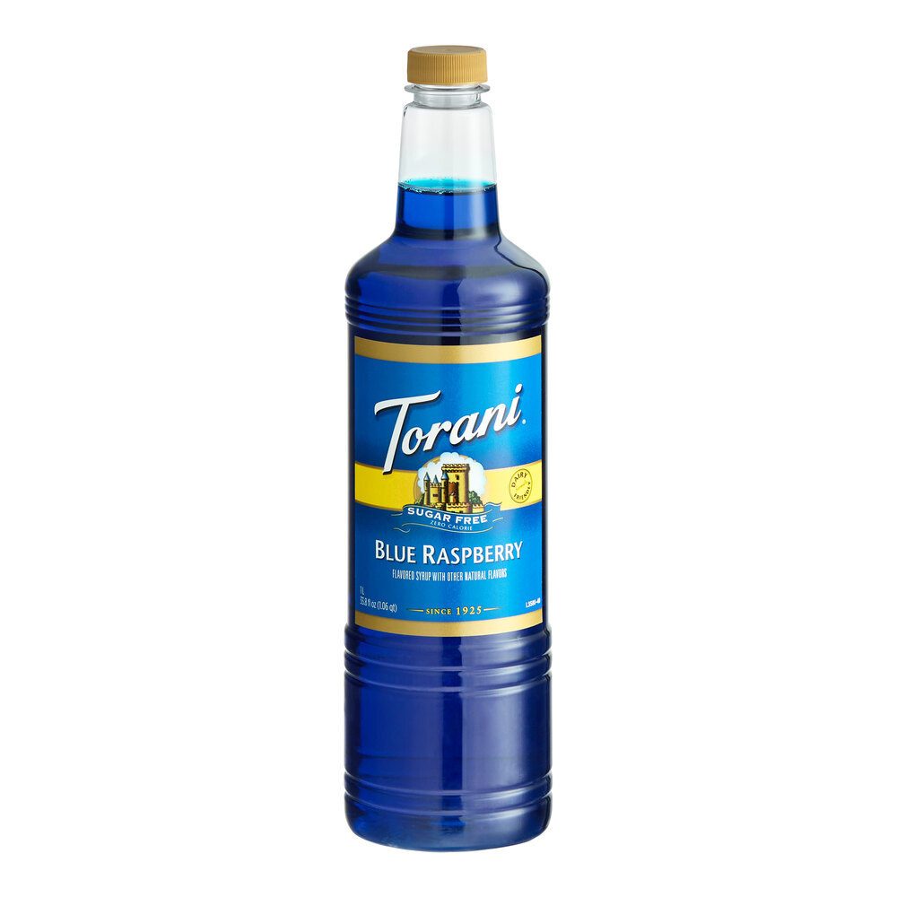 Torani Sugar-Free Blue Raspberry Flavoring / Fruit Syrup Plastic Bottle ...