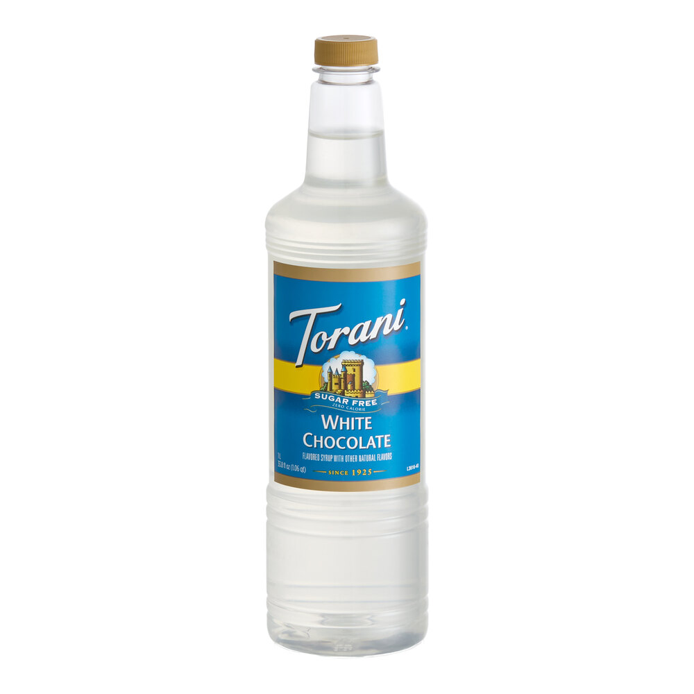 Torani Sugar-Free White Chocolate Flavoring Syrup Plastic Bottle 1 ...