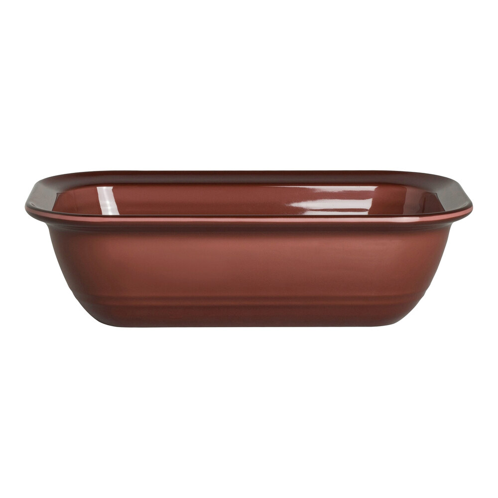 Creations Brooklyn from Steelite International 1.5 Qt. Red Melamine Rectangular Serving Bowl - 6 ...