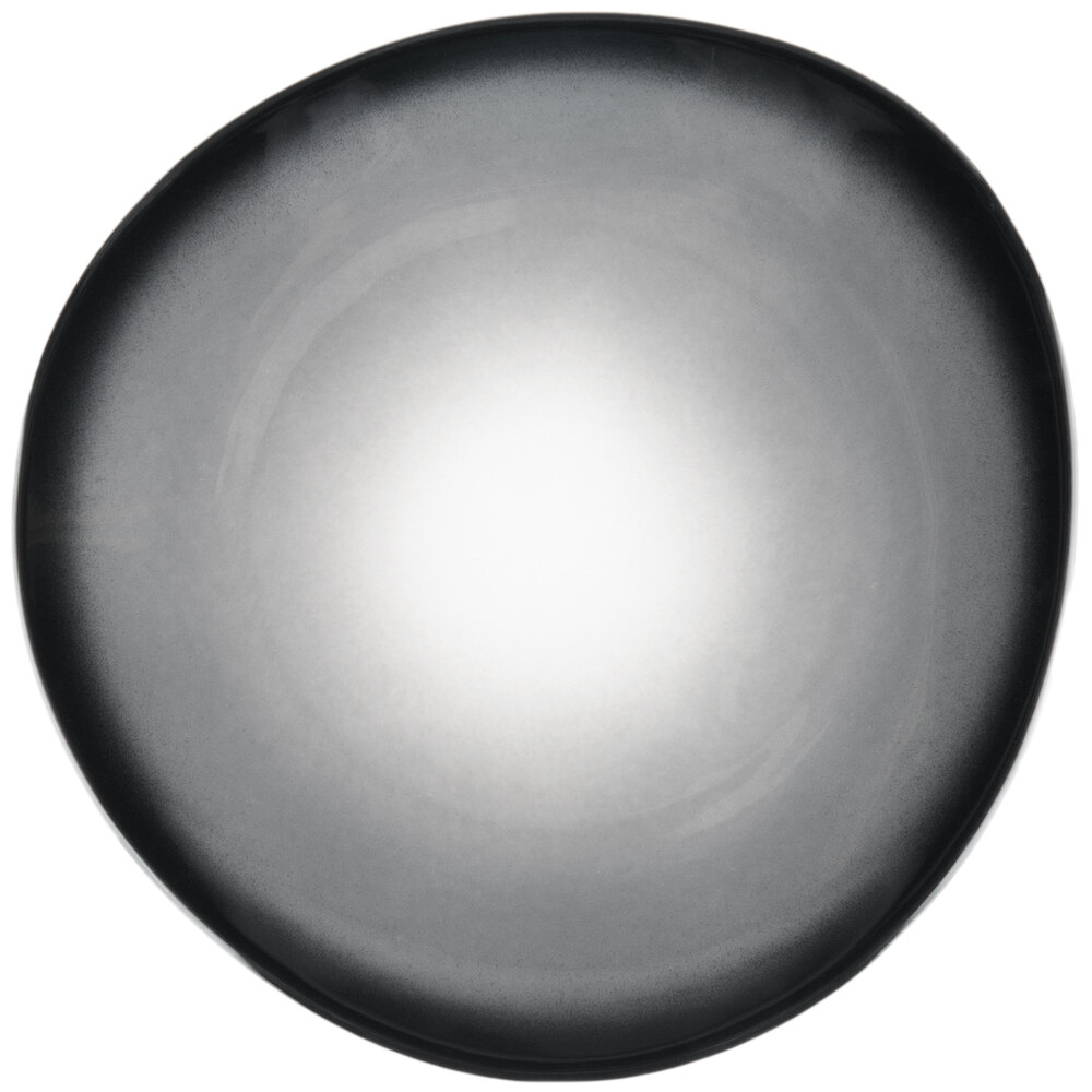 Reserve by Libbey Pebblebrook 10 3/8" Obsidian Organic Porcelain Plate ...