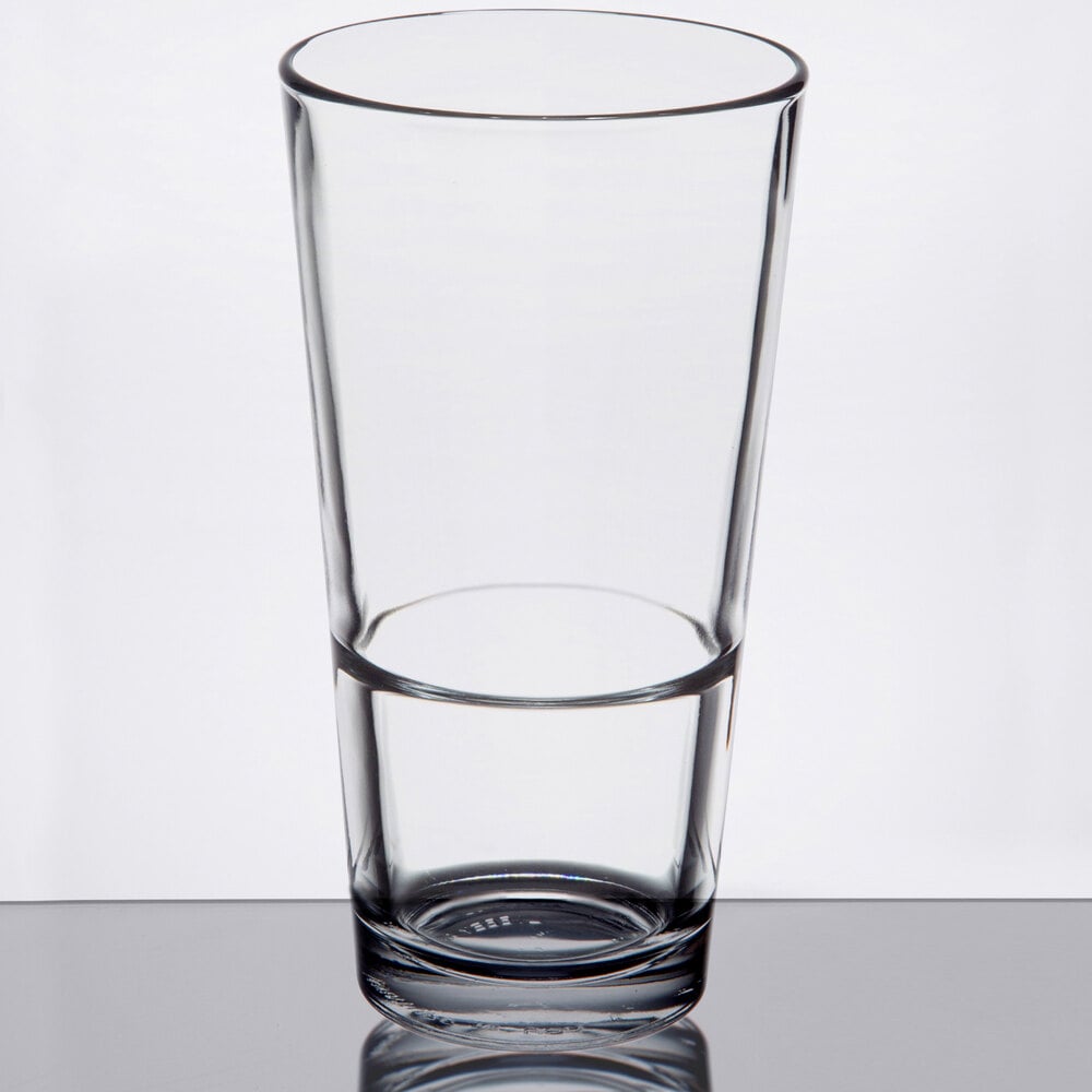 Libbey Restaurant Basics 17.25 oz. Rim Tempered Stackable Mixing Glass - Sample