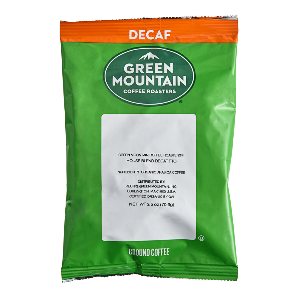 Green Mountain Coffee Roasters Decaf House Blend Coffee Packet 2.5 oz ...