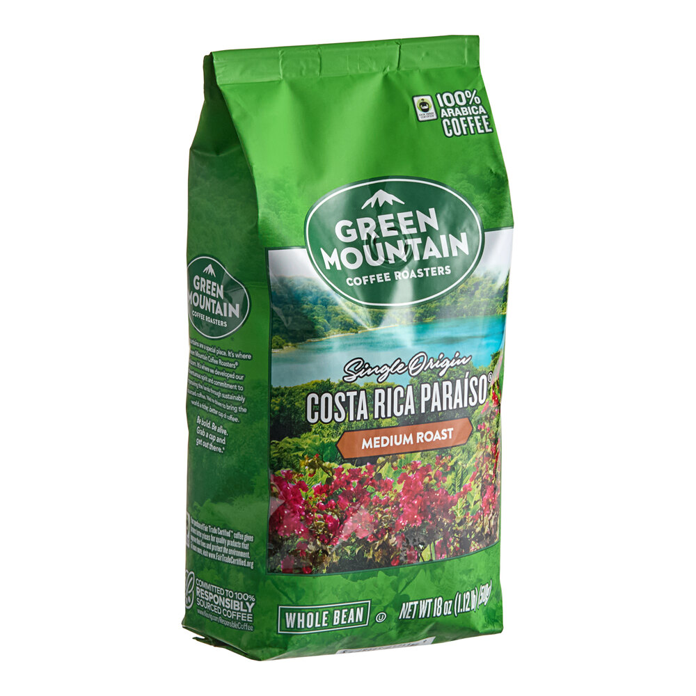 Green Mountain Coffee Roasters Costa Rica Paraiso Whole Bean Coffee 18 ...