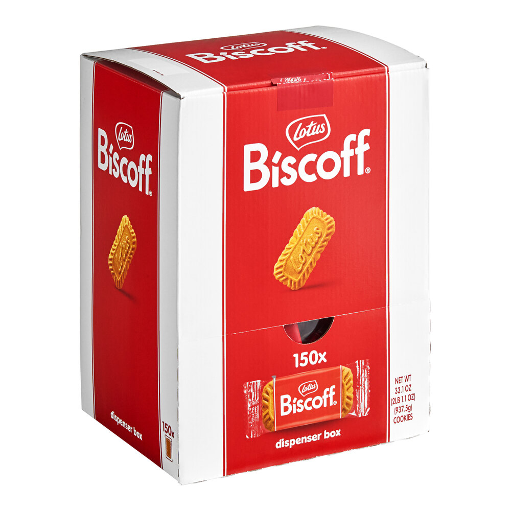Lotus Biscoff Individually Wrapped Cookie Dispenser Box 150-Count 0.22 oz.