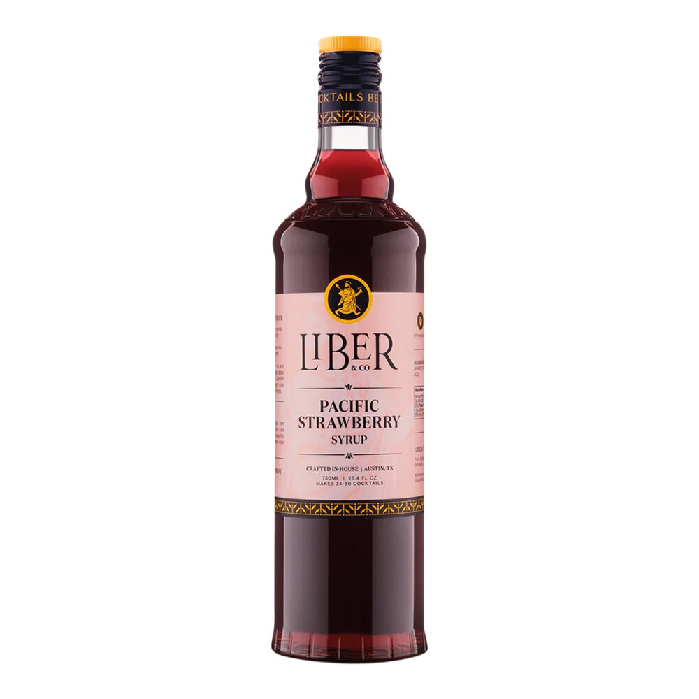 Liber & Co Pacific Strawberry Syrup 750 mL - 6/Case