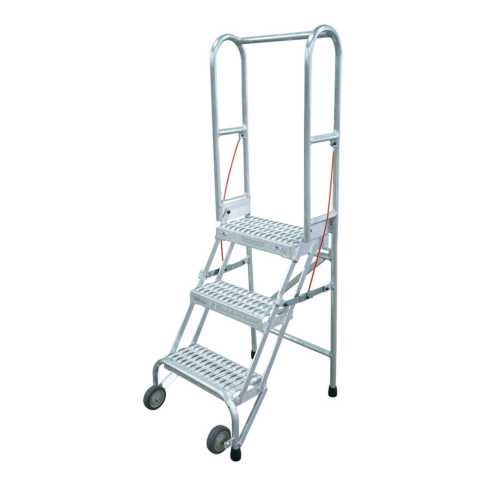 Cotterman StockNStore 16" x 10" x 60" 3-Step Aluminum Foldable Rolling ...