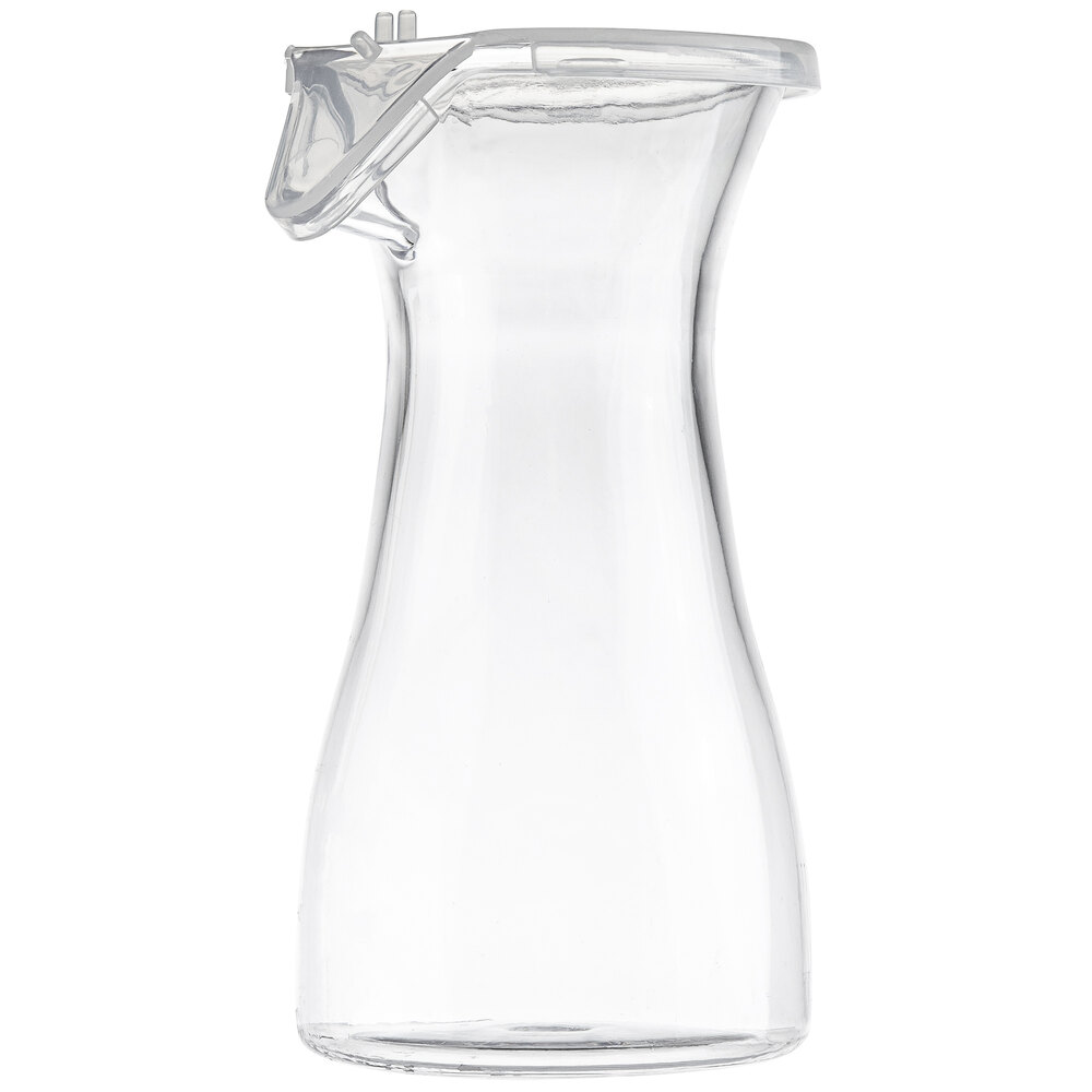 TableCraft 11 oz. Polycarbonate Carafe with Resealable Hinged Lid 10715 ...