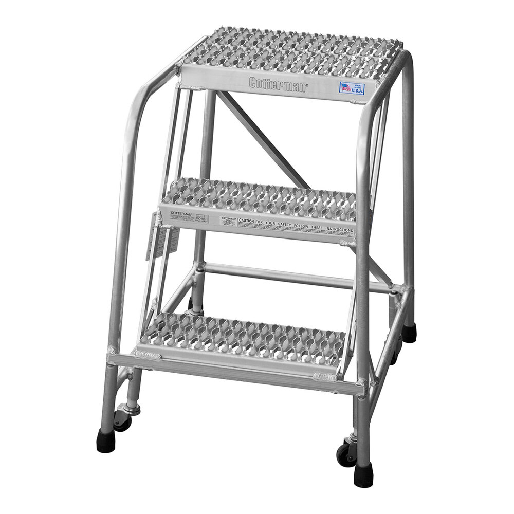 Cotterman Series A 24" x 14" x 30" 3-Step Welded Aluminum Rolling ...