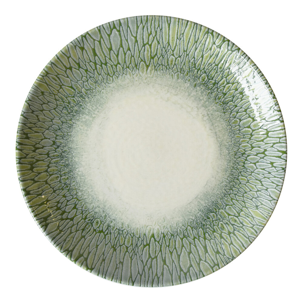 Dudson Papillon 9" Green China Coupe Plate by Arc Cardinal - 12/Case