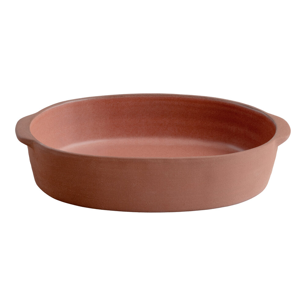 Maria Portugal Terracota Terra 22 oz. Sienna High Rim Oval Stoneware ...