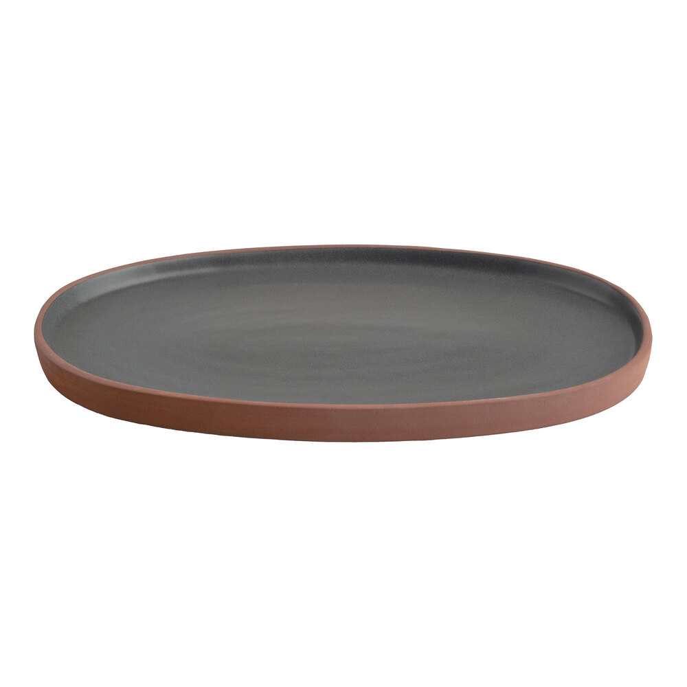 Maria Portugal Terracota Terra 11 1/2" x 7 1/2" Gray High Rim Oval ...