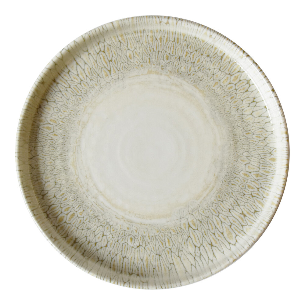 Dudson Papillon 8 1/4" Beige China Walled Plate by Arc Cardinal - 6/Case
